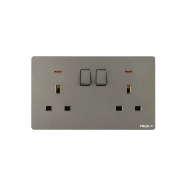 Twin Switch Socket With Neon – Kariakoo Mall